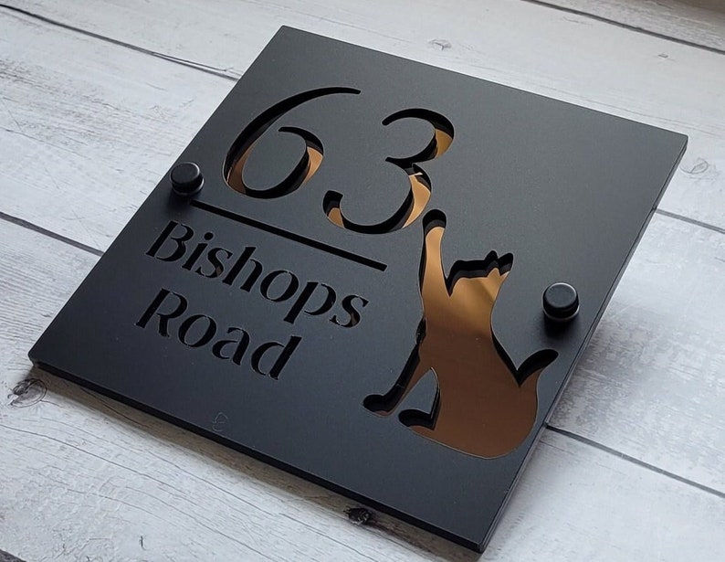 HOUSE DOOR SIGN Cat Number Sign Cat House Sign 180mm X - Etsy
