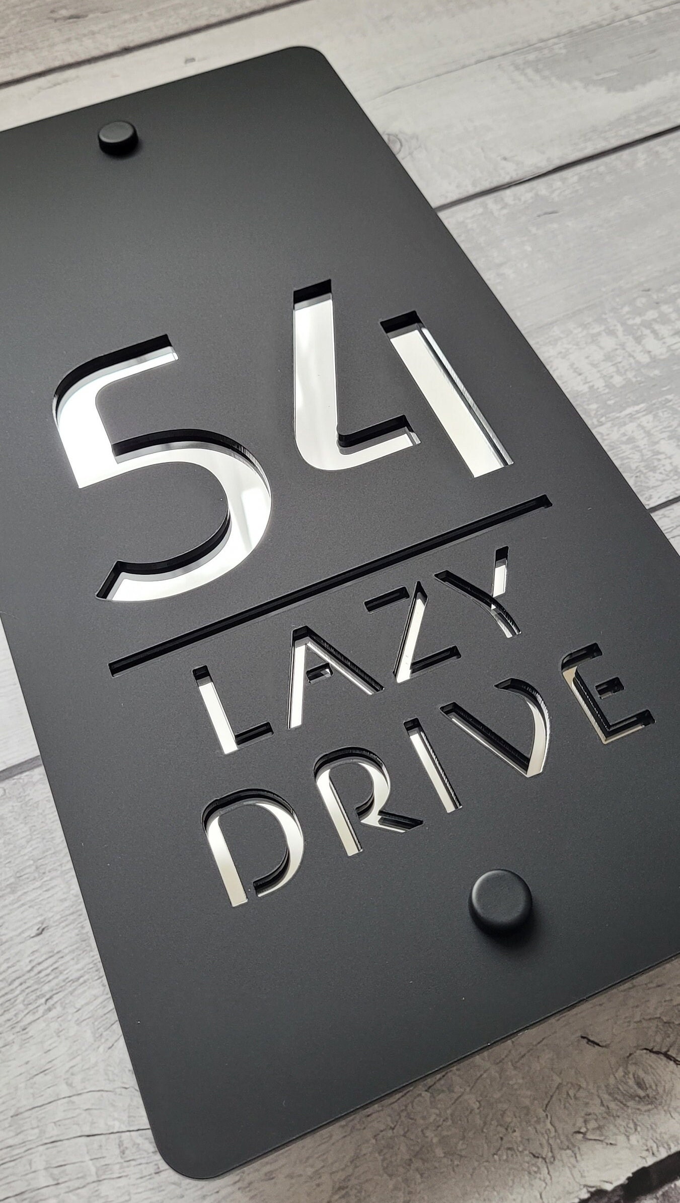 MODERN HOUSE SIGN House Number Vertical House Sign 150mm - Etsy