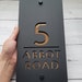 Modern Acrylic House Number Sign | Vertical Address Plaque - Etsy