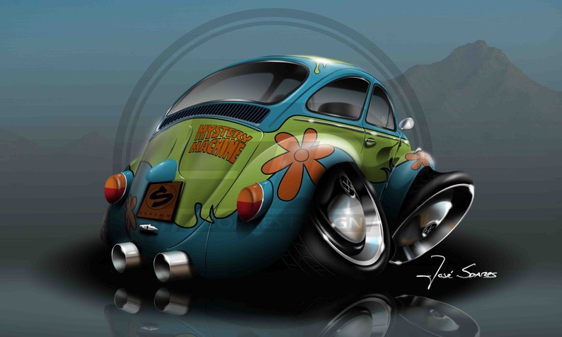 Funny Illustration for Vw Lovers Funny T-shirt Illustration - Etsy