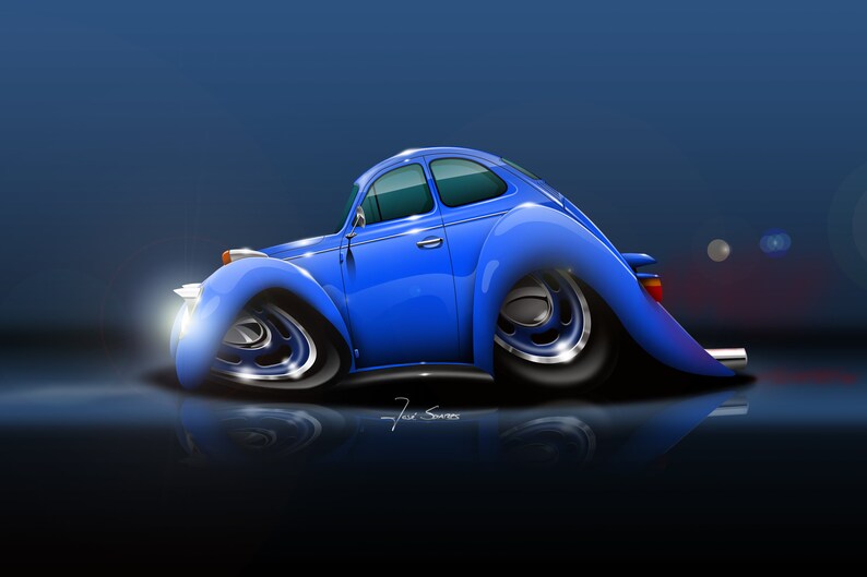 Funny Illustration for Vw Lovers Funny T-shirt Illustration - Etsy