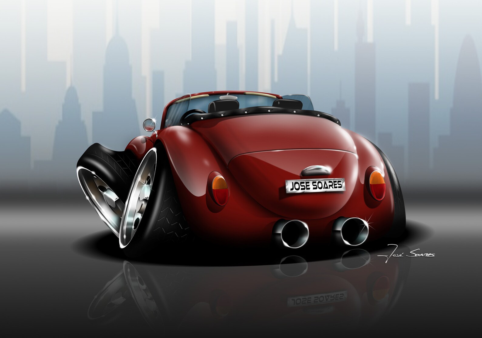 Funny Illustration for Vw Lovers Funny T-shirt Illustration ...