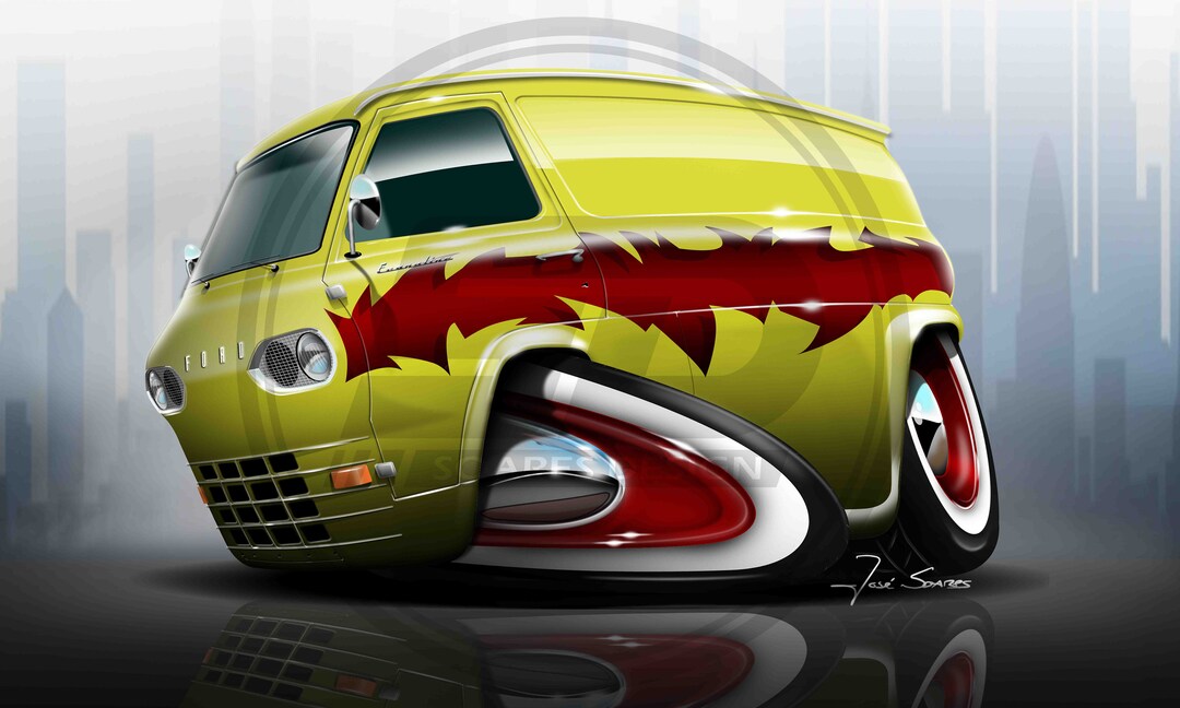 Funny Illustration for Van Lovers Funny T-shirt Illustration ...