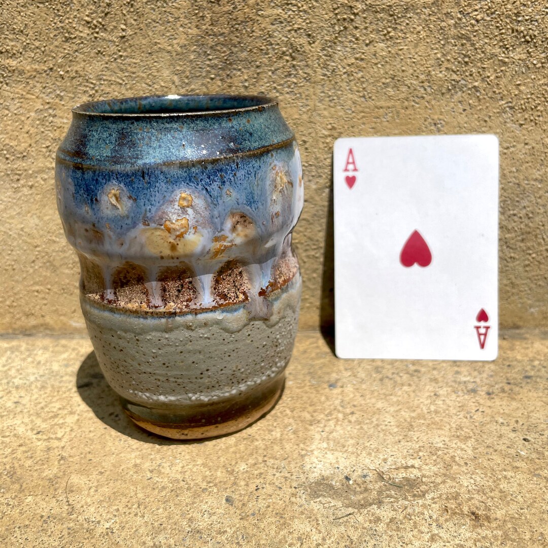 Sparkle Blue and Teal Ceramic Vase / Cup / Vessel / Pot - Etsy