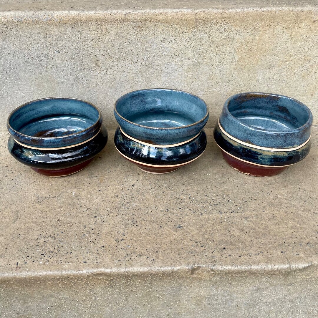 Navy, Black, and Plum Ceramic Pots / Planters / Holders / Vases / Bowls ...