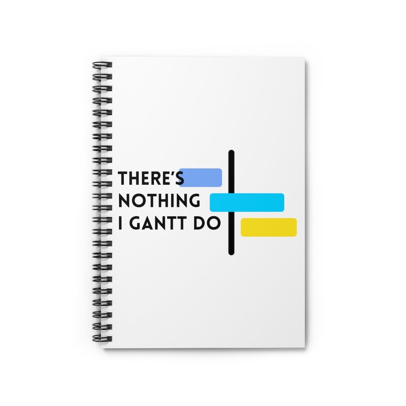 Funny Gantt Chart Pun Project Manager Notebook, Project Manager Gift ...