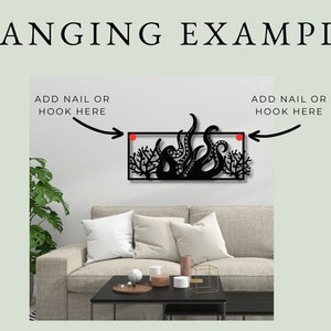 Octopus Metal Wall Art Tentacle Metal Art Nautical Decor Beach Home ...