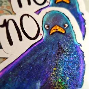 Grumpy No. Bird Vinyl Sticker - Funny Bird Watcher Gift - Etsy