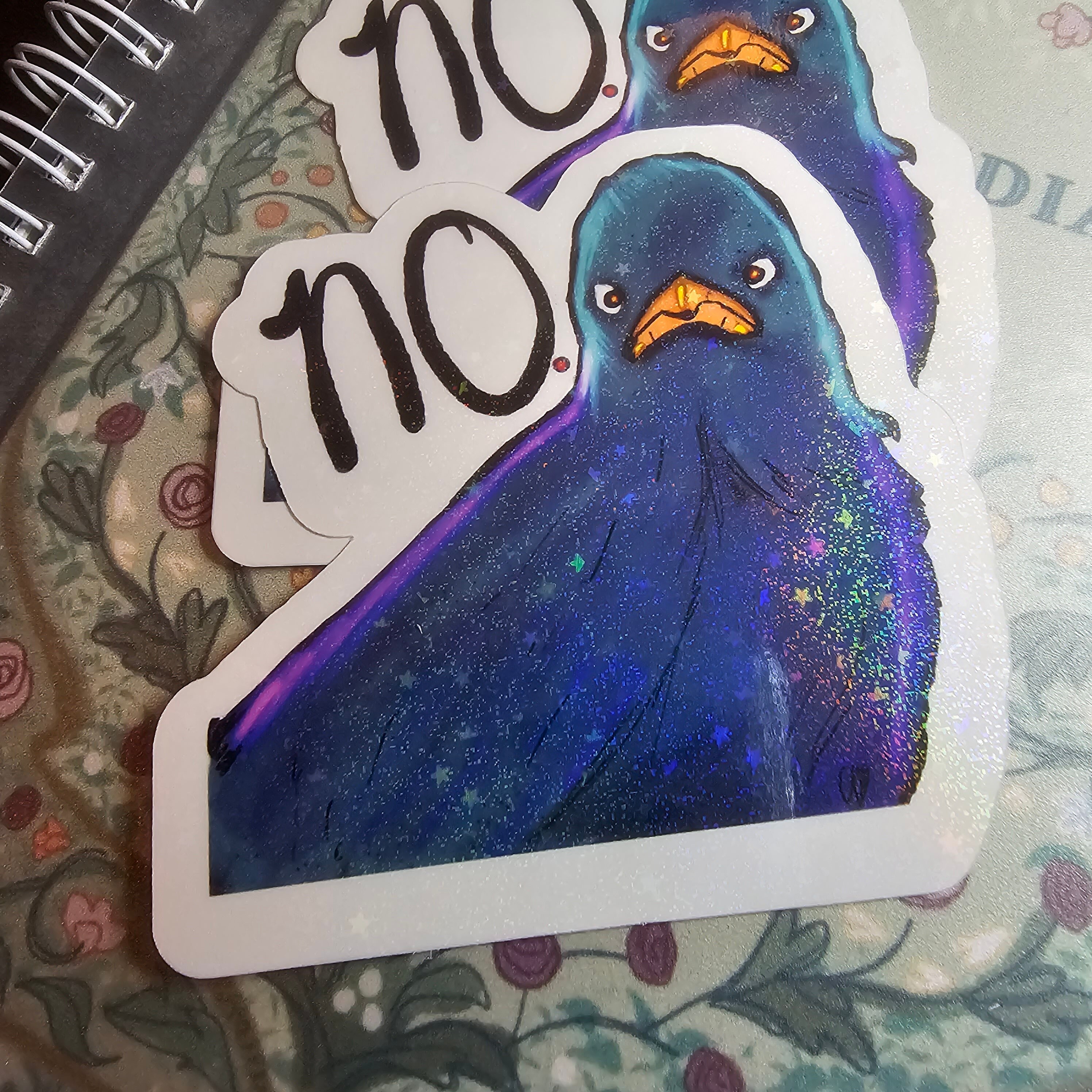 Grumpy No. Bird Vinyl Sticker - Funny Bird Watcher Gift - Etsy
