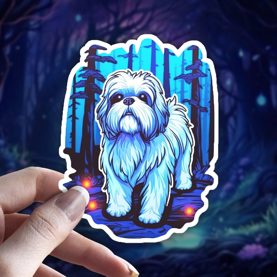 Shih Tzu Familiar Sticker, Shih Tzu Dog Sticker/ Decal, Holographic ...