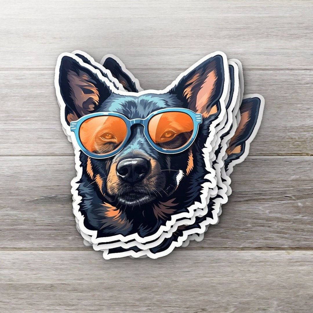 Australian Cattle Dog Sticker Tri Color Heeler Water Resistant Cattle ...