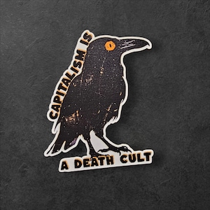 Capitalism is a Death Cult Sticker - Socialist Vinyl Sticker - Anti ...