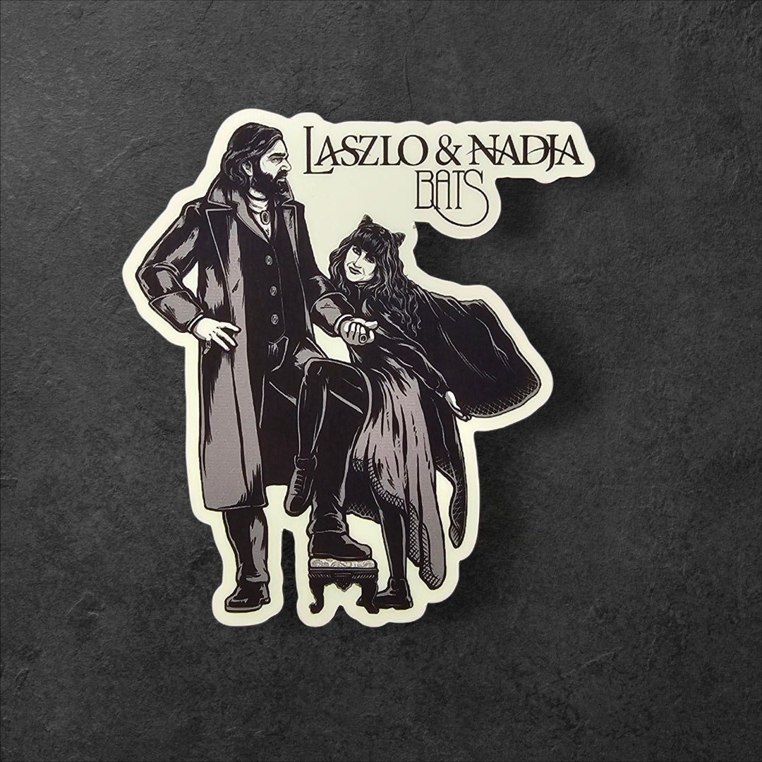 What We Do in the Shadows Vinyl Sticker: Laszlo & Nadja Bats (3x3 In ...