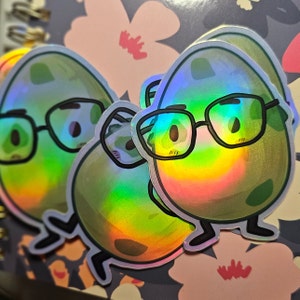 QSMP Egg Sticker GEGG 3x3 in Water Resistant Holographic Decal - Etsy