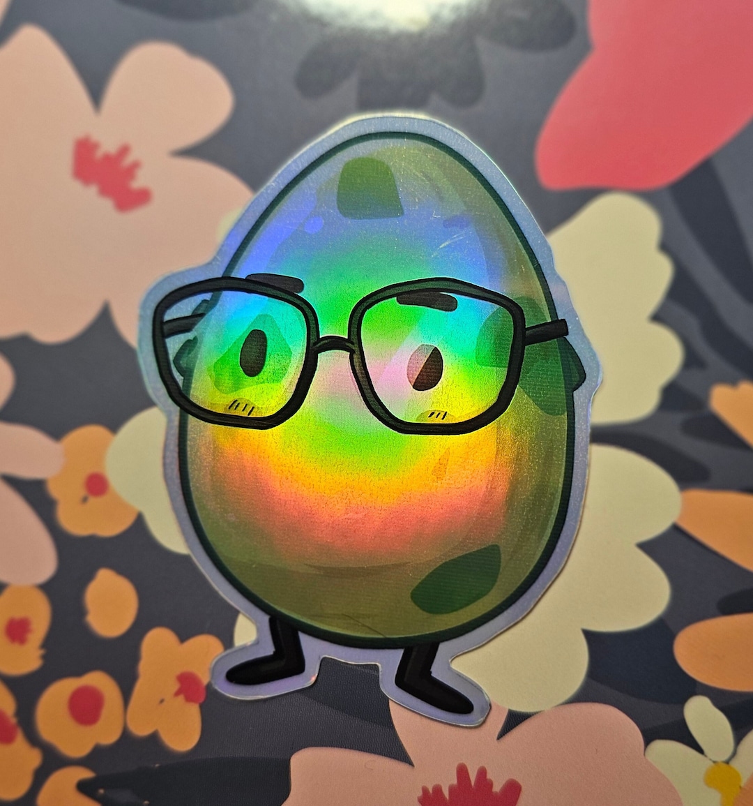 QSMP Egg Sticker GEGG 3x3 in Water Resistant Holographic Decal - Etsy