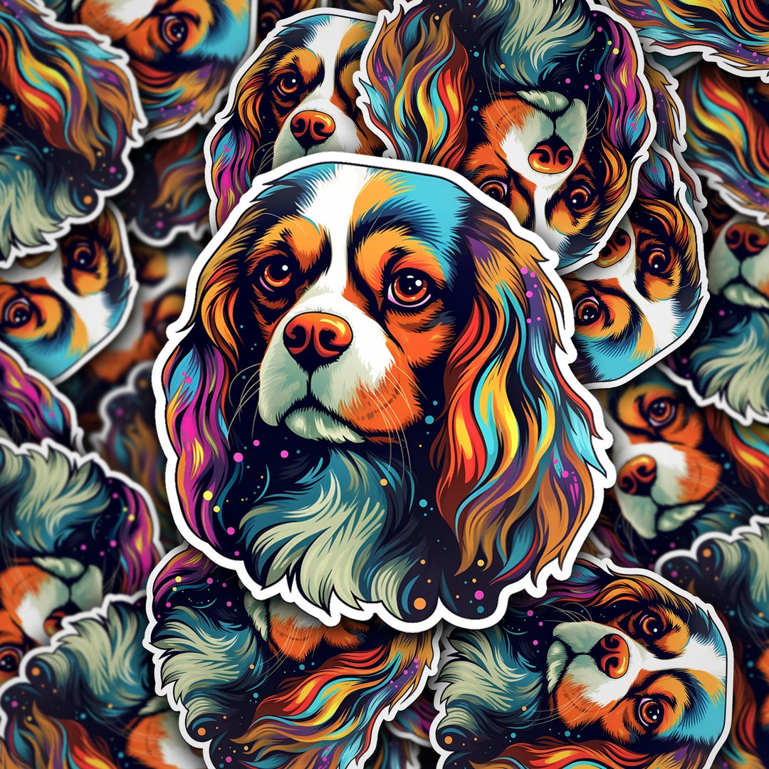 Cavalier King Charles Spaniel Sticker: Elegant Canine Decal ...