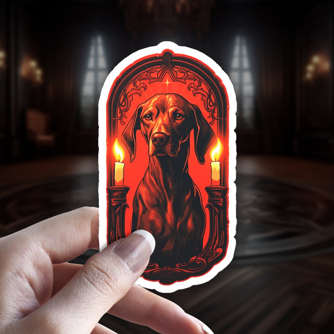 Vizsla Sticker: Witchy Gothic Holographic Dog Breed Decal - Etsy