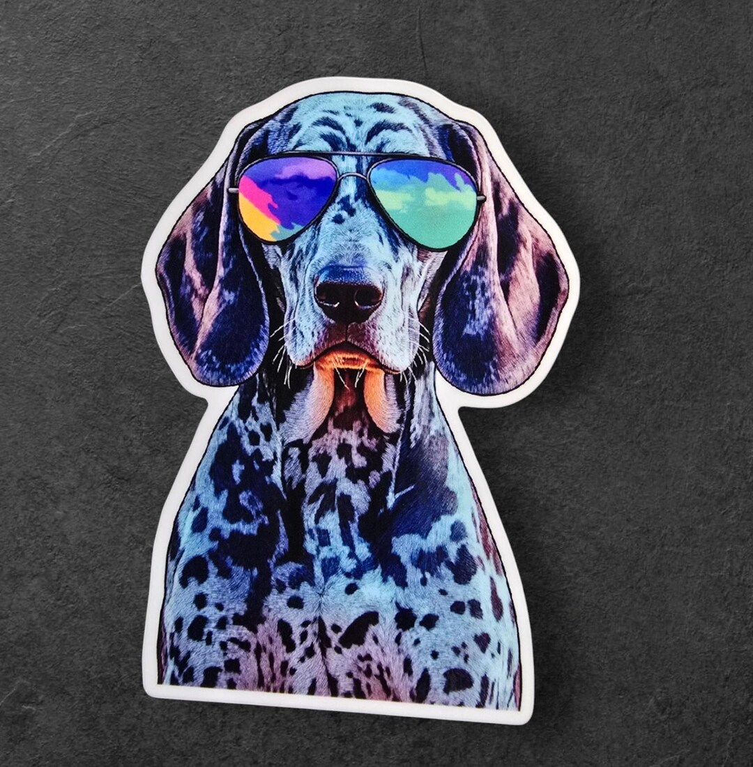 Bluetick Coonhound Sticker: Holographic Dog Lover Decal - Etsy
