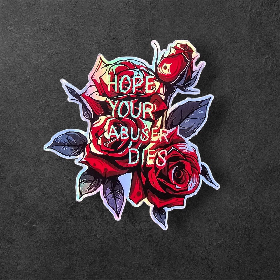 Tattoo Rose Sticker, Domestic Violence Awareness Decal - Etsy