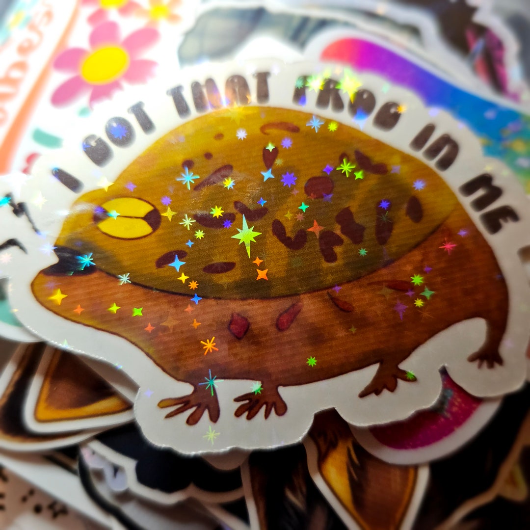 Funny Frog Sticker - Froggy Sticker for Water Bottles and Laptops - Etsy