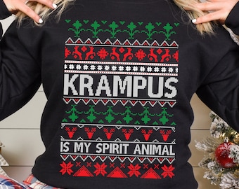 Krampus Ugly Christmas Sweater, Christmas, Saint Nicholas, Chains ...