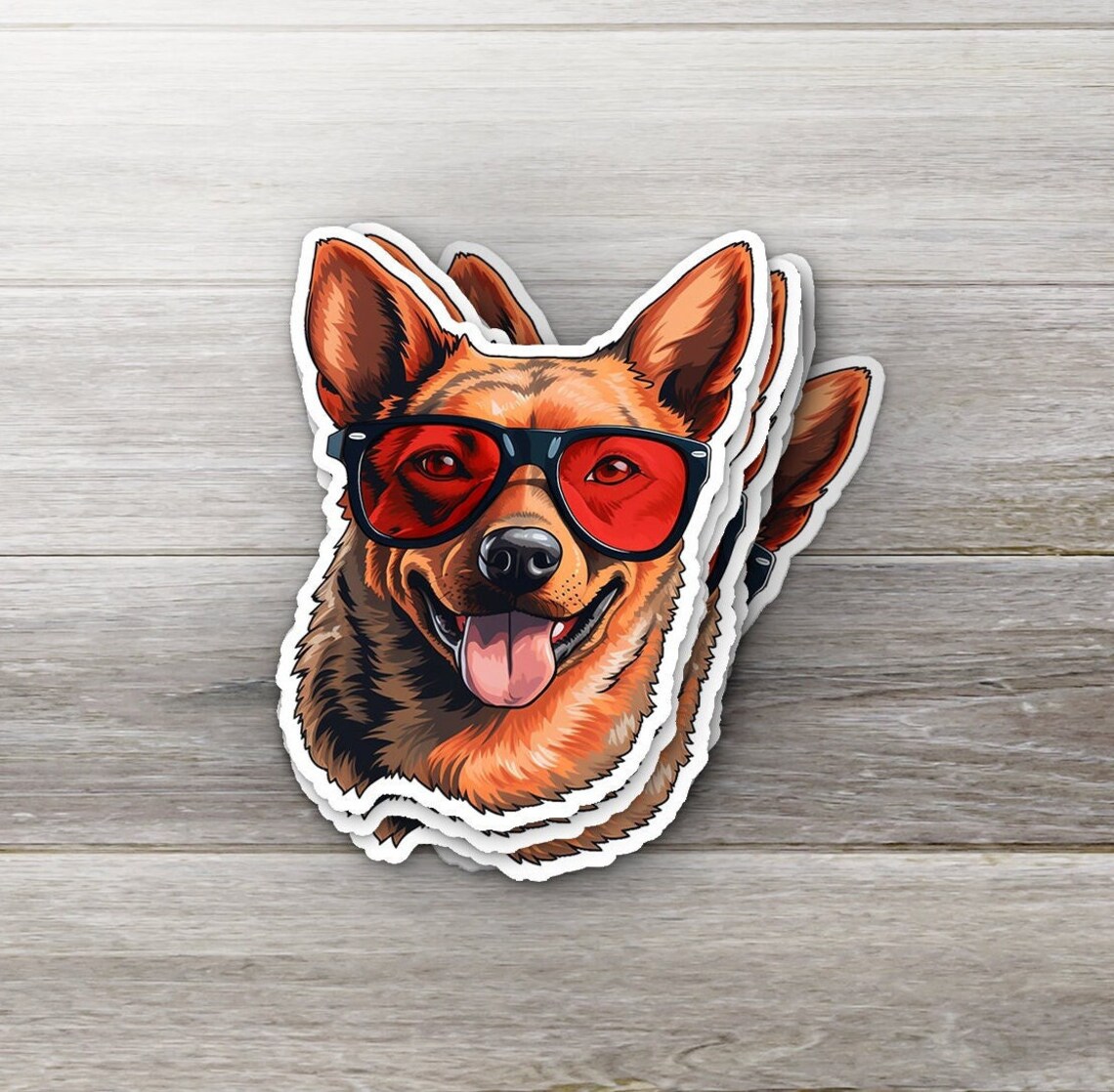 Red Heeler Sticker: Australian Cattle Dog Vinyl Decal - Etsy