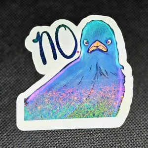 Grumpy No. Bird Vinyl Sticker - Funny Bird Watcher Gift - Etsy