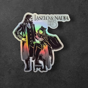 What We Do in the Shadows Vinyl Sticker: Laszlo & Nadja Bats (3x3 In ...