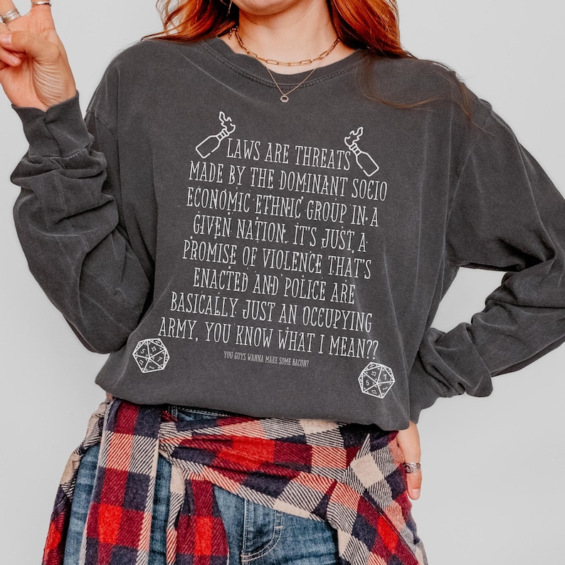 Anti-establishment Long Sleeve: Anarchist Quote Graphic Tee - Etsy