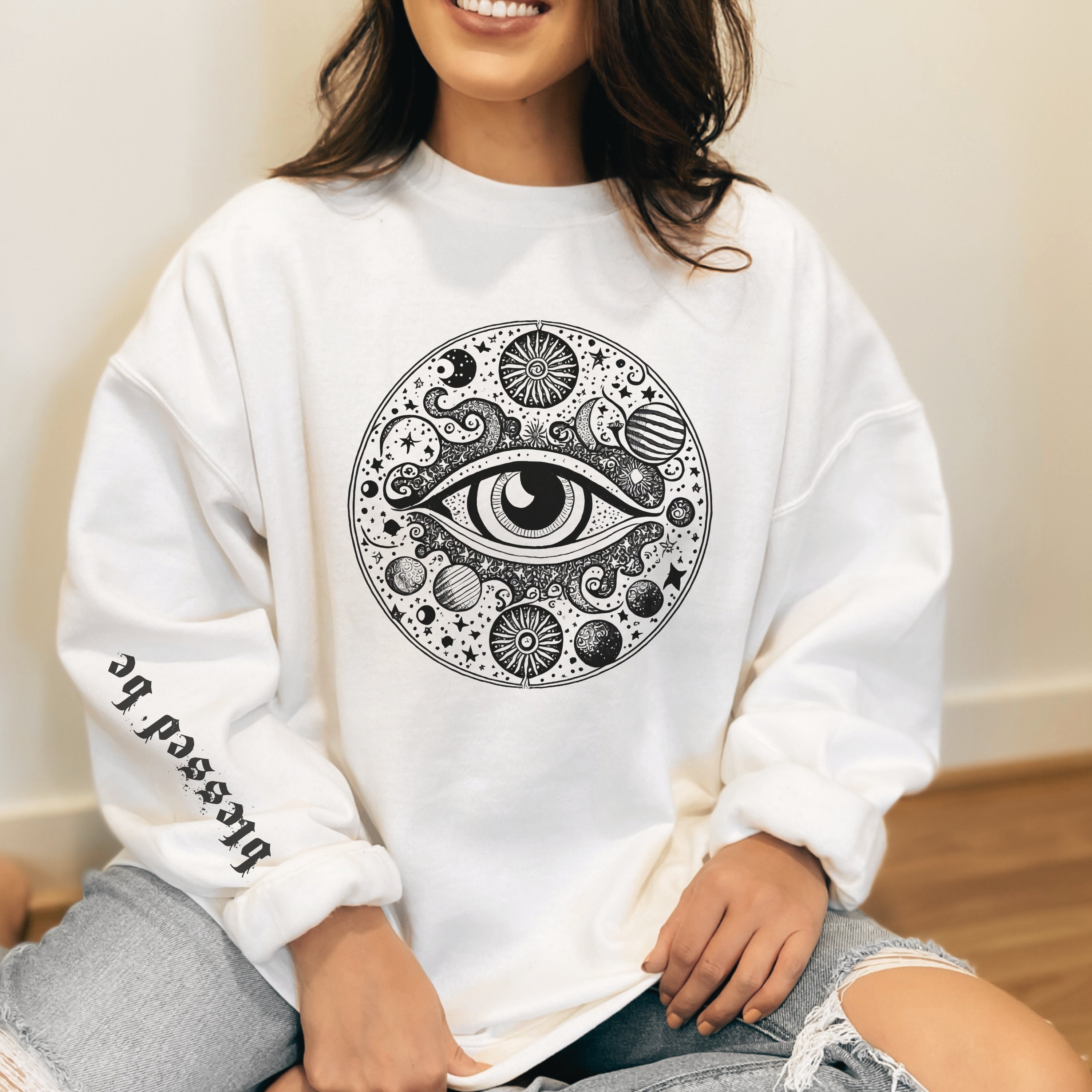 All Seeing Eye Sweatshirt: Spiritual Celestial Tarot Crewneck - Etsy