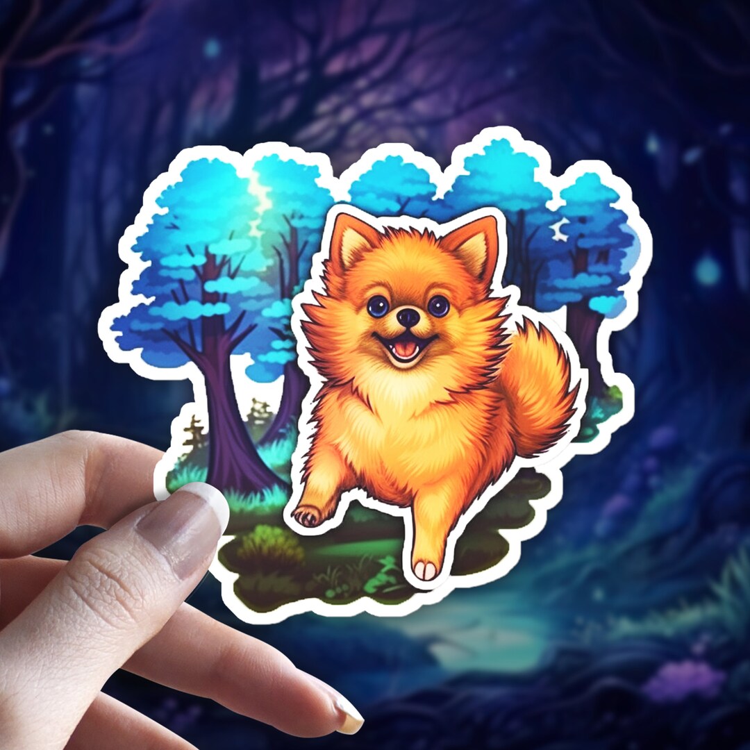 Adorable Pomeranian Decal Sticker: Optional Holographic Shine - Etsy