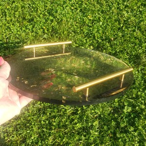 Customizable Round Handmade Resin Tray - Etsy