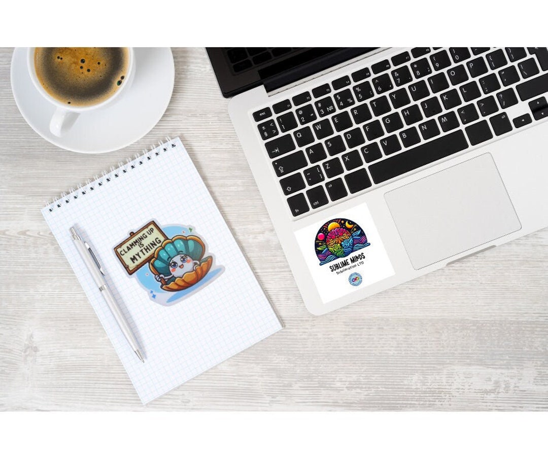 Clam Shell Anxiety Die-cut Vinyl Sticker Calming Ocean-inspired Decal ...