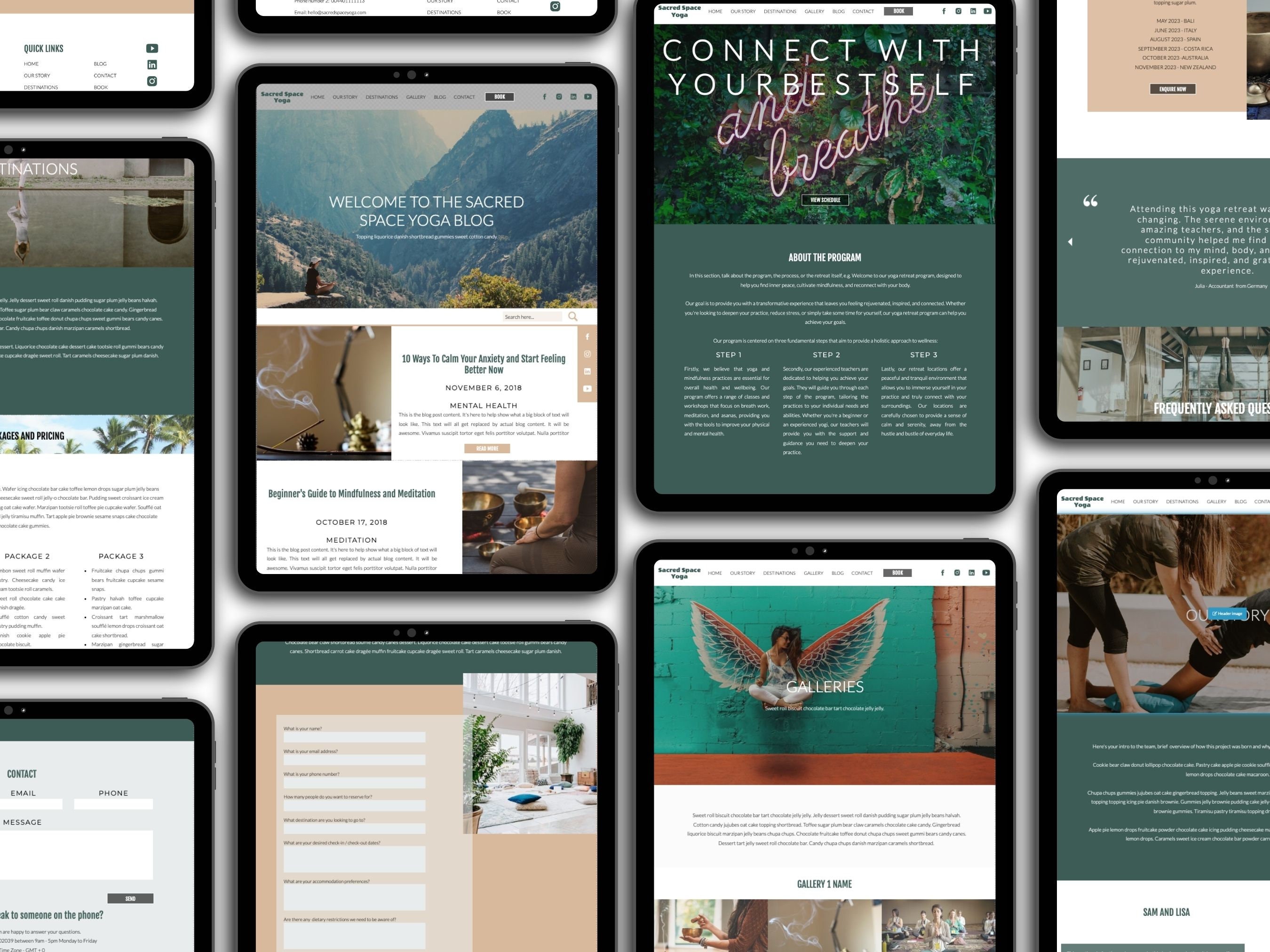 Showit Website Template for Retreat Wellness Yoga Meditation ...