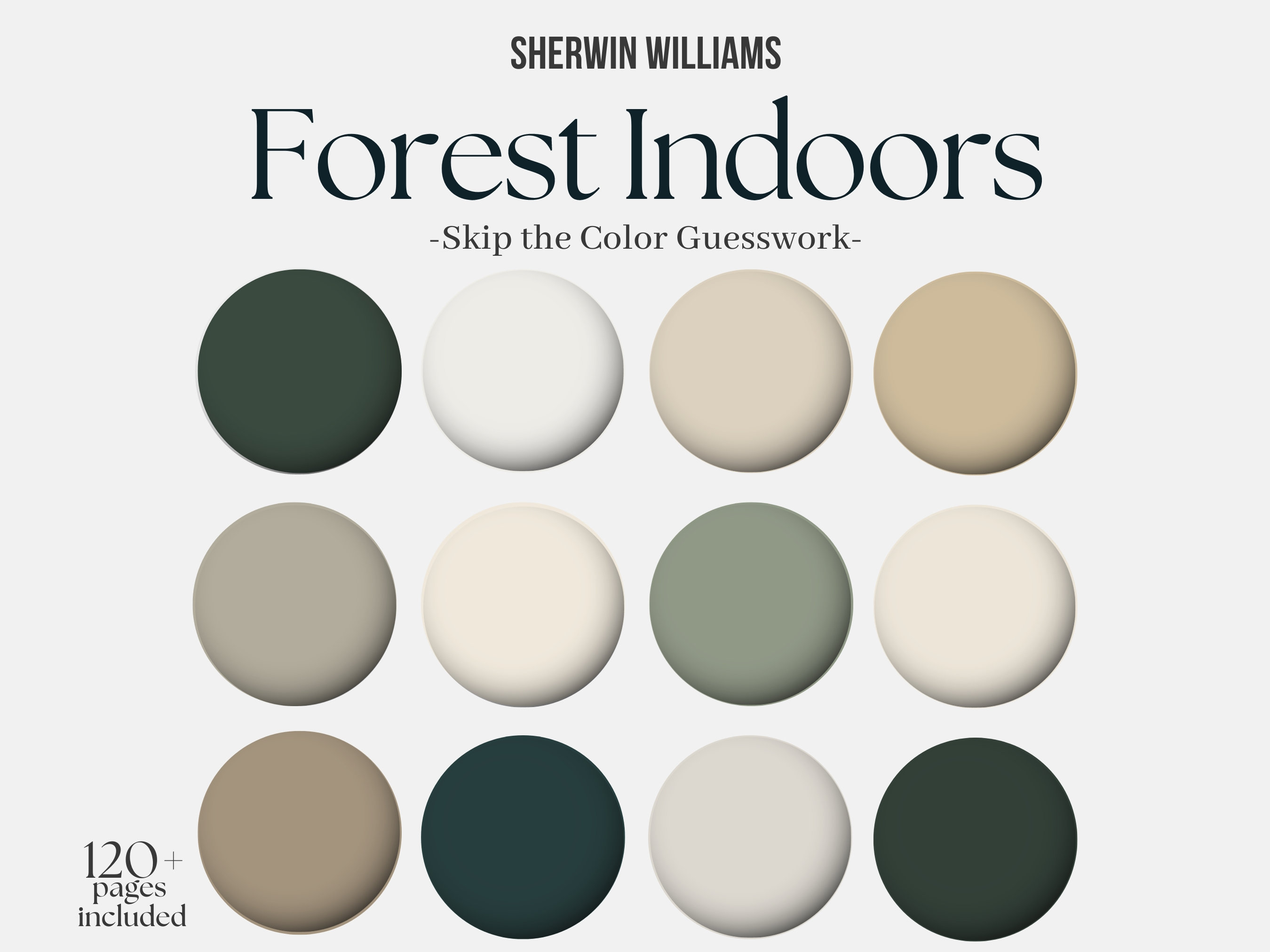 Sherwin-williams Color Palette: Forest Indoors Paint Your - Etsy