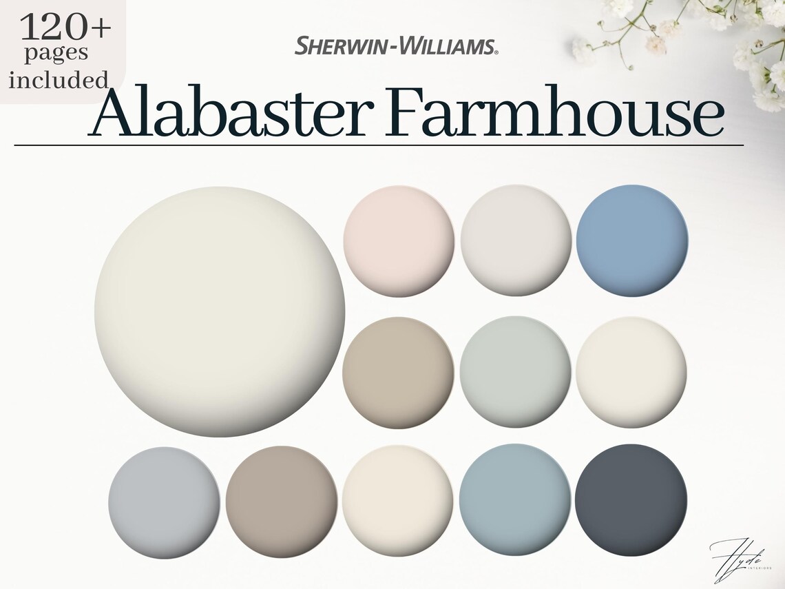 Farmhouse Alabaster Paint Palette Sherwin Williams Colors - Etsy