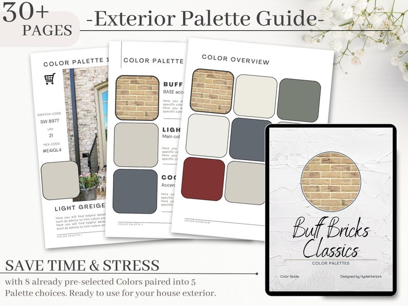 Exterior Color Palette: Buff Bricks Classic, 8 Sherwin-williams Paint ...