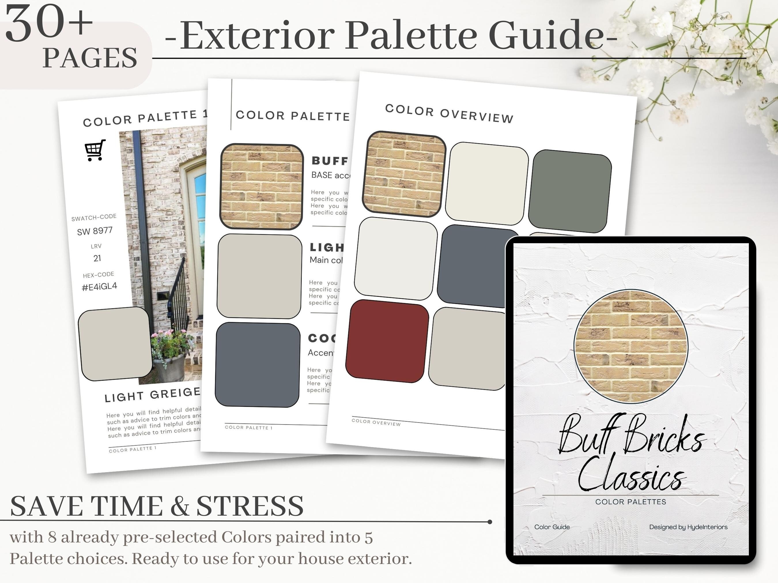 Exterior Color Palette: Buff Bricks Classic, 8 Sherwin-williams Paint ...