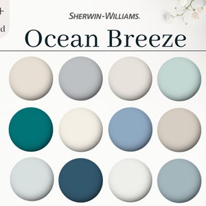 Sherwin Williams Paint Palette: Ocean Breeze Sherwin Williams - Etsy