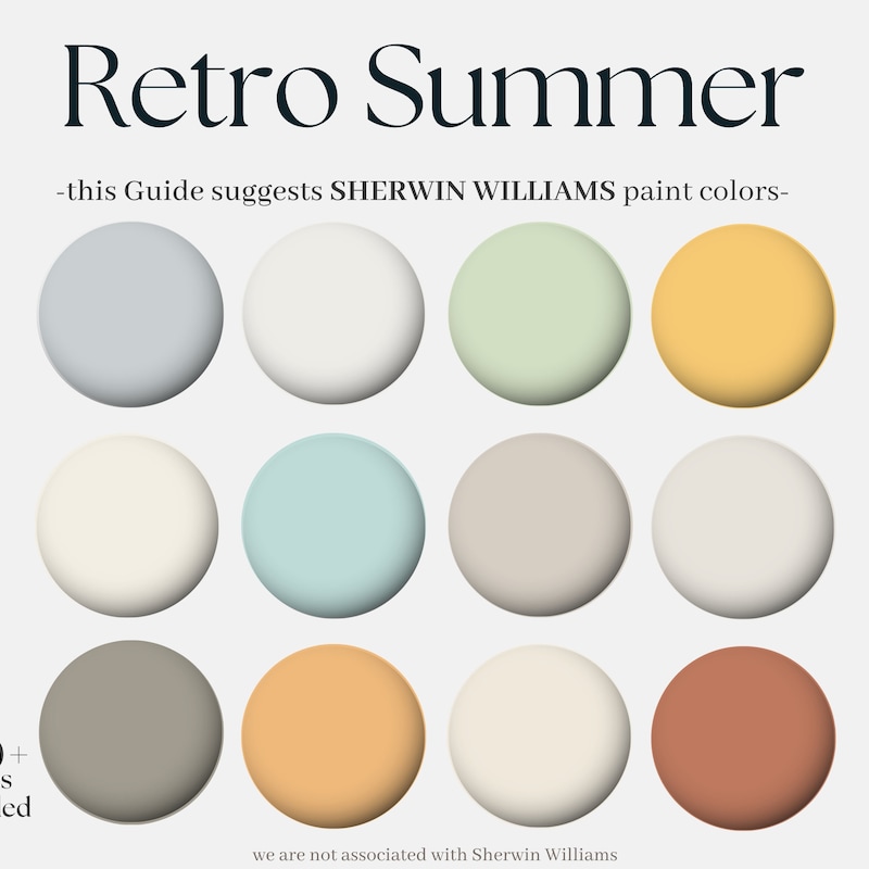Mid Century Color Palette - Etsy
