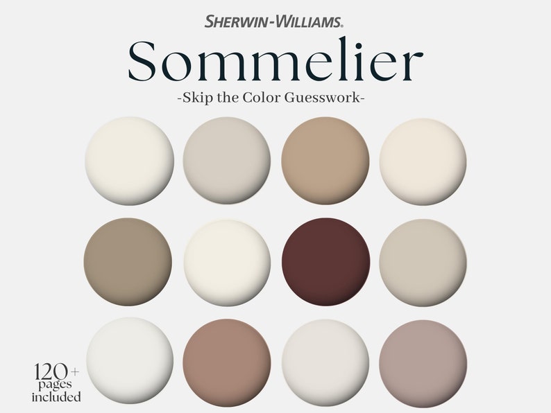 Sherwin-williams Color Palette: Sommelier 12 Colorful Sherwin - Etsy
