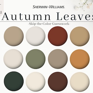 Sherwin-williams Color Palette: Autumn Leaves 12 Colorful - Etsy