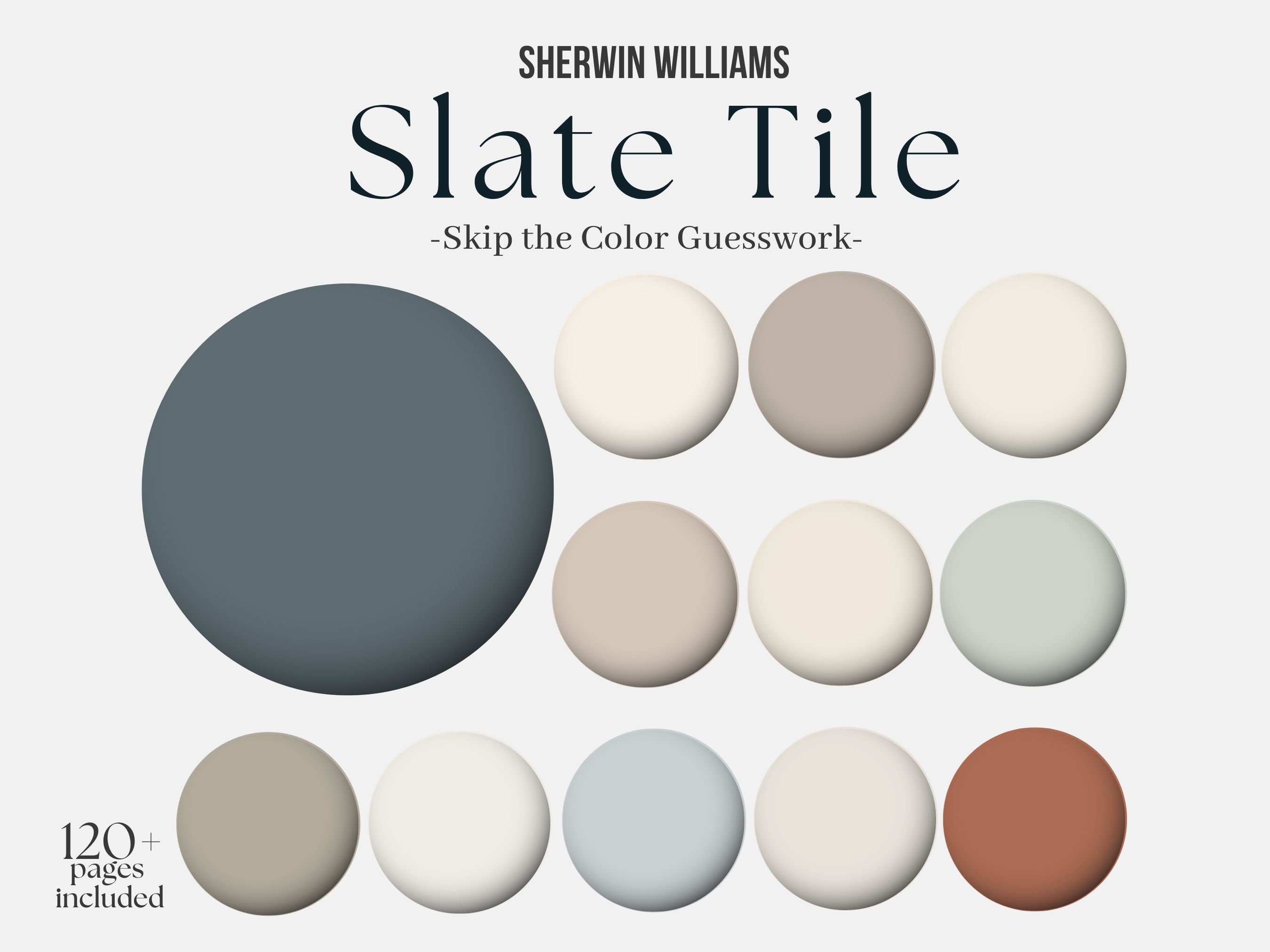 Sherwin-williams Color Palette: Slate Tile 12 Transitional - Etsy UK