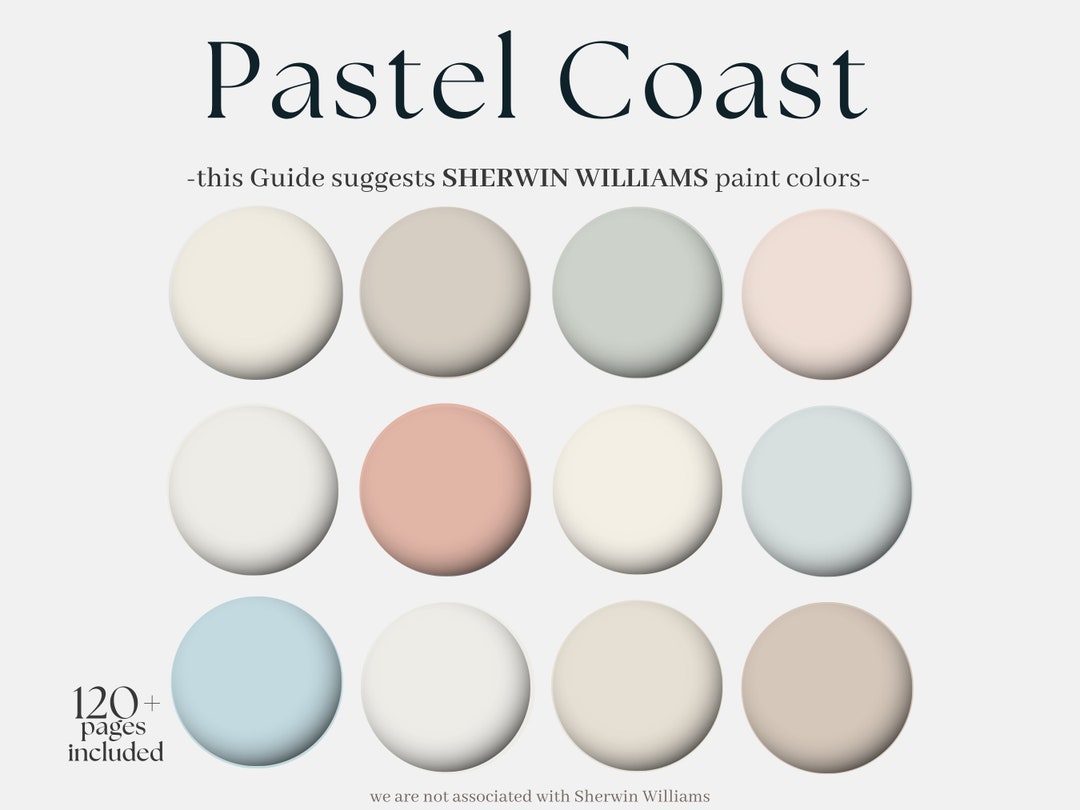 Sherwin-williams Pastel Coast Color Palette, Get 12 Coastal Paint Hues ...