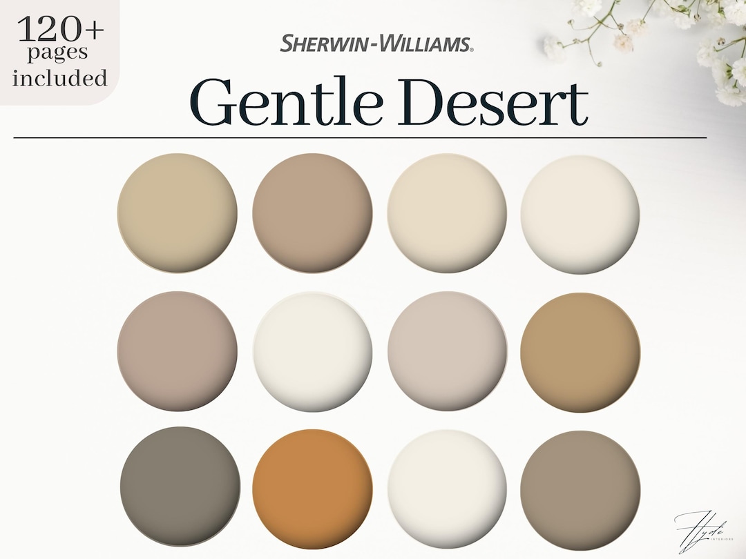 Sherwin Williams Color Palette: Gentle Desert 12 Sherwin - Etsy