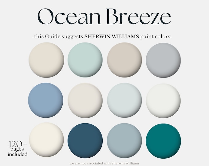 Coastal Waves Sherwin-williams Color Palette, 12 Sherwin Williams ...