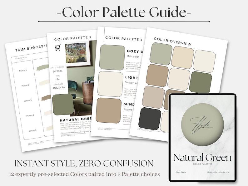 Sherwin-williams Natural Greens Whole Home Color Palette, Modern Homely ...
