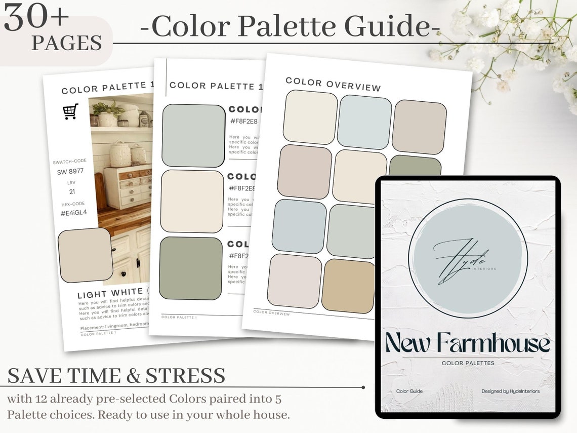 New Farmhouse Sherwin Williams Color Palette 12 Sherwin - Etsy