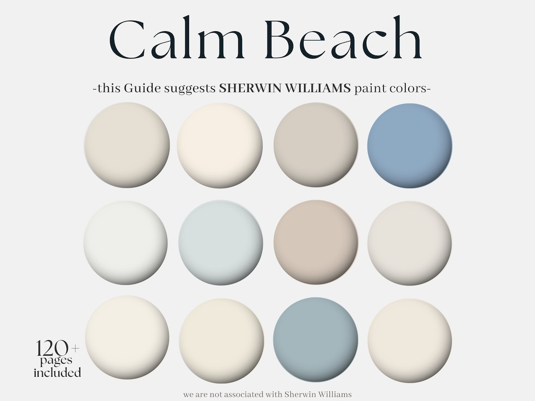 Sherwin Williams Paint Palette: Calm Beach, Sherwin Williams Coastal ...