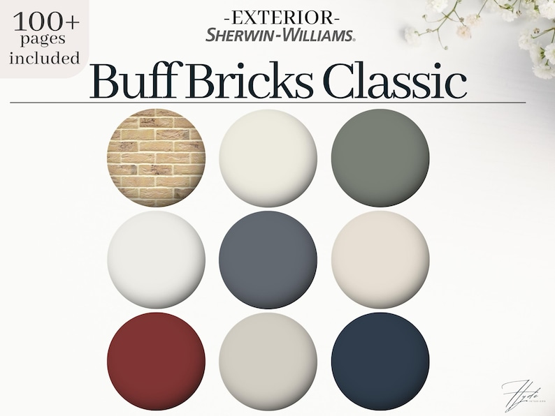 Exterior Color Palette: Buff Bricks Classic, 8 Sherwin-williams Paint ...